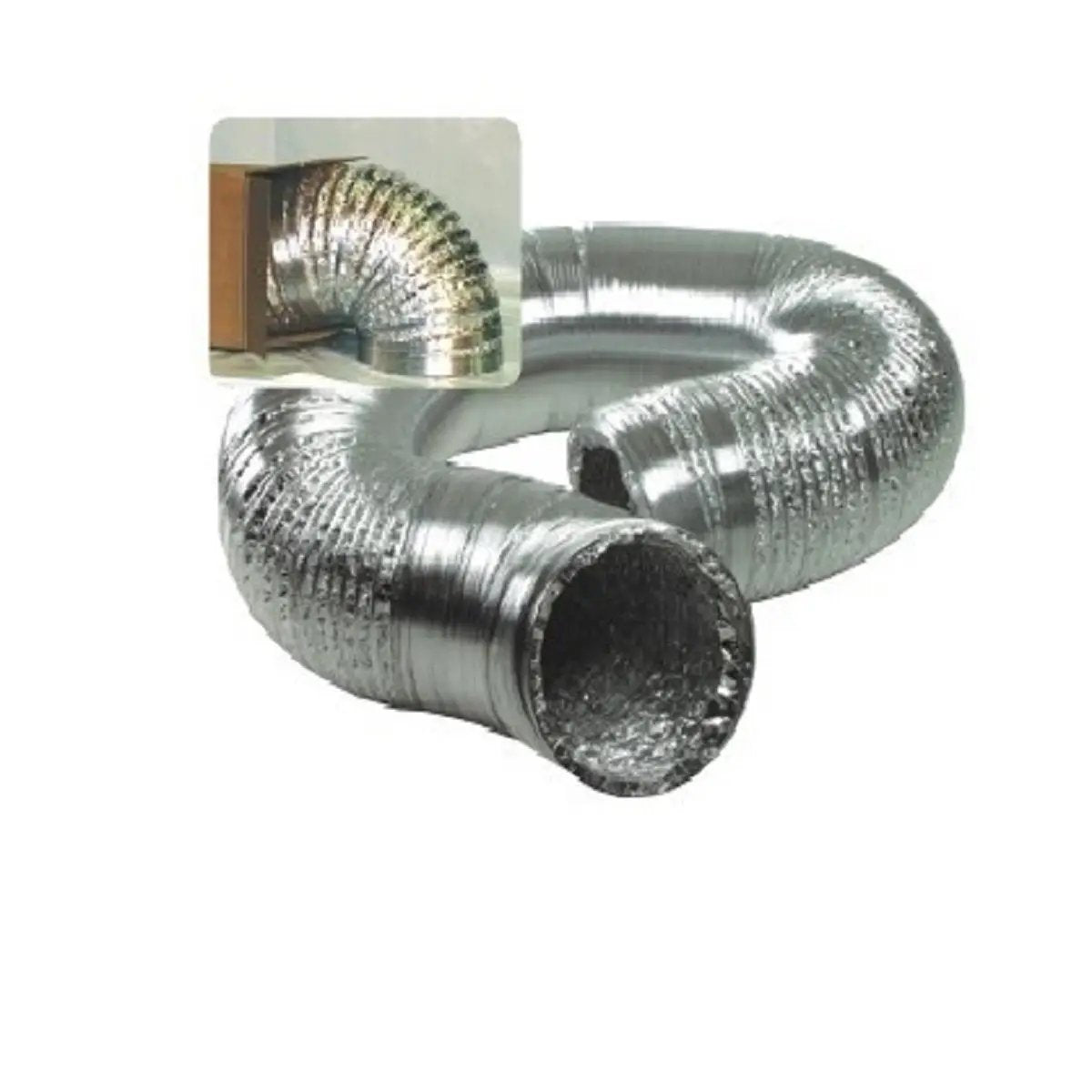 Flexible aluminum ventilation duct 125mm – 10m conduit